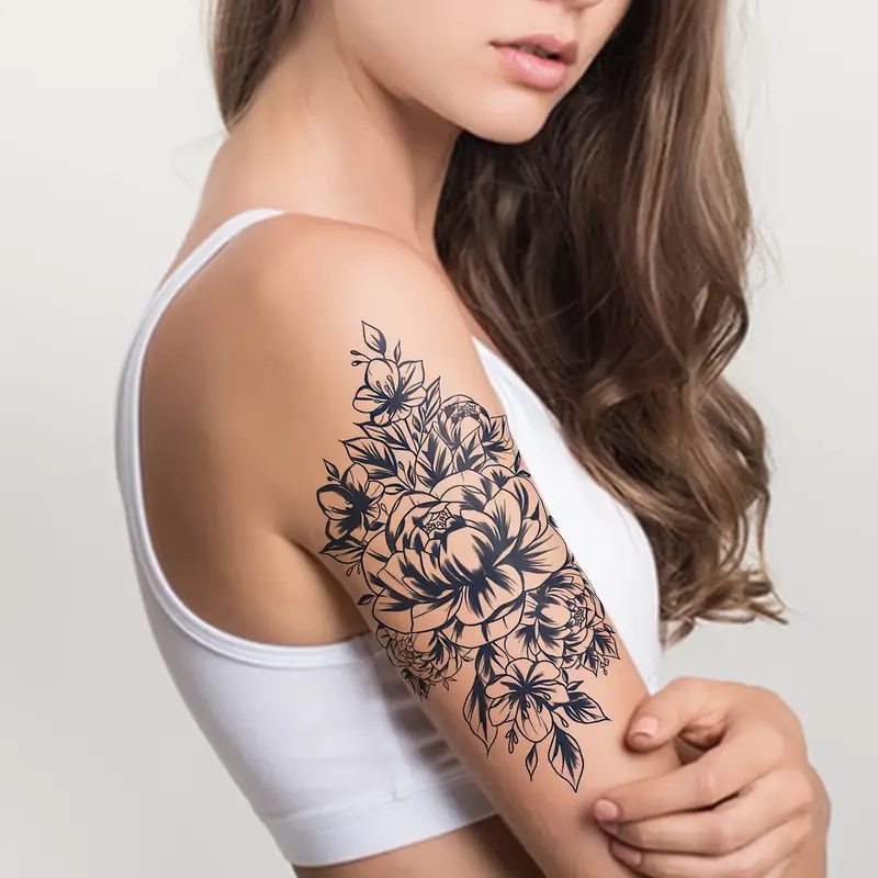 Blue Semi Permanent Temporary Tattoo Stickers Easy Use Temu Ireland