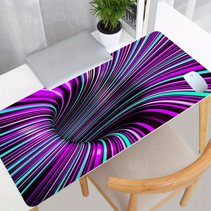 Colorful 3d Swirl Anime Big Mouse Pad Keyboard - Temu South Africa