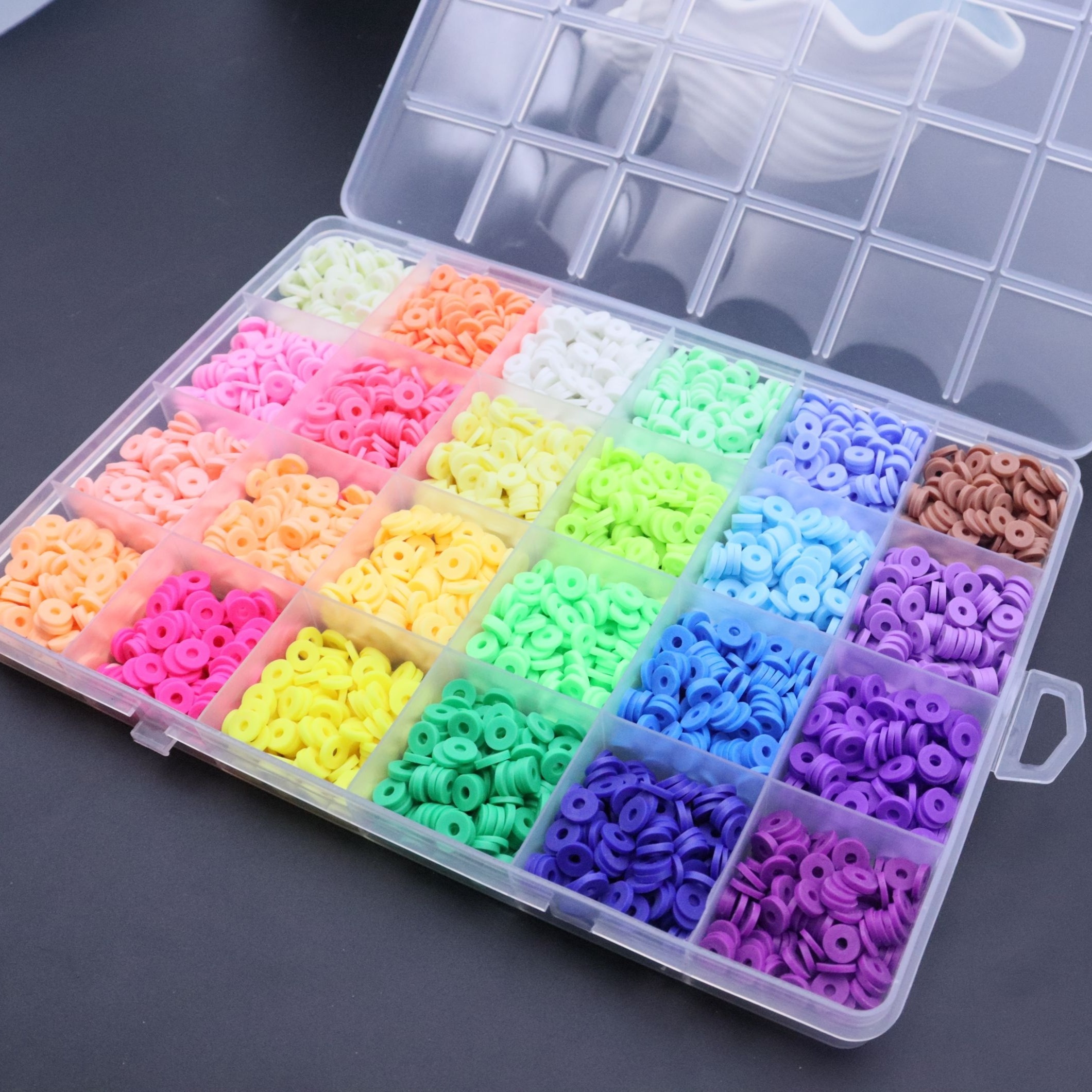 24 Colors Polymer Clay Discs Making Beads Kit - Temu