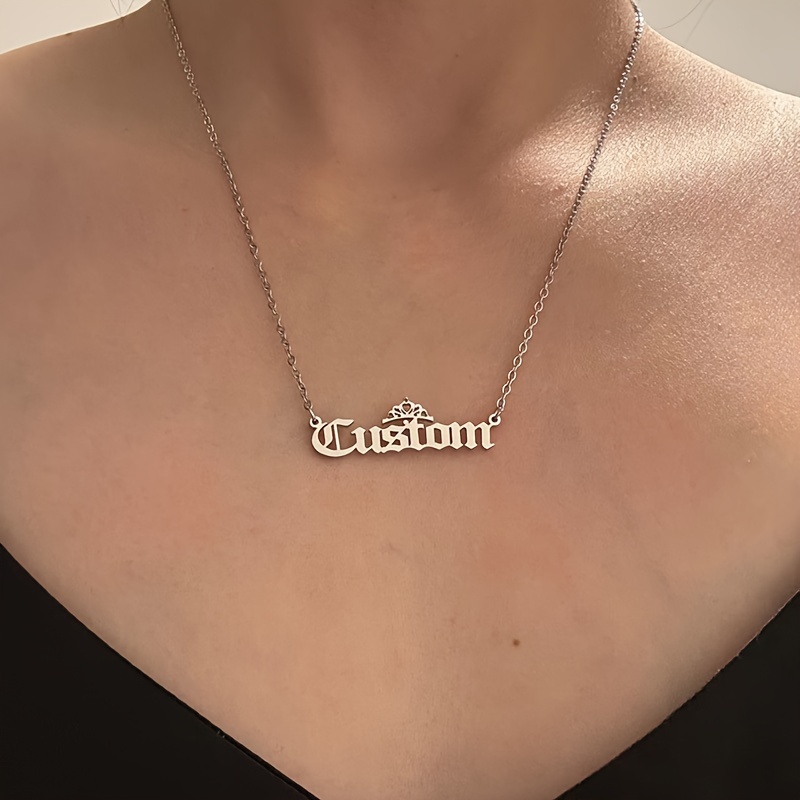 Stainless Steel Customized Personalized Name Necklace Men - Temu United ...