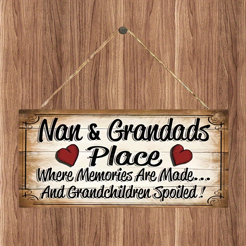 Wooden Interesting Sign Wall Plaque "what Happens At Nana's - Temu Canada