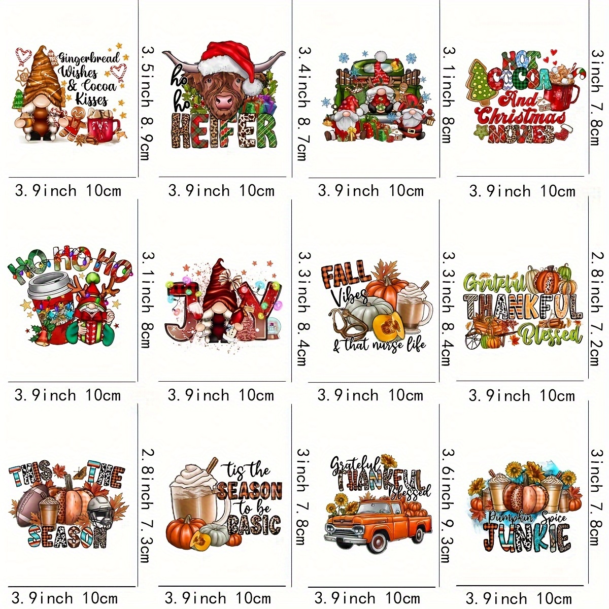 Small Size Cute Xmas Santa Iron Transfers Sticker T shirt - Temu Ireland