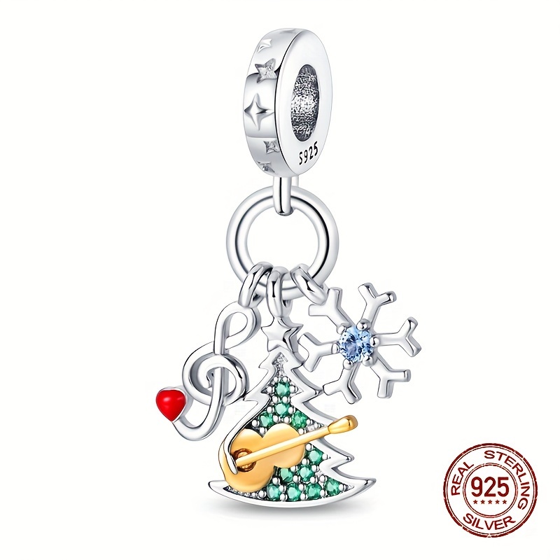 925 Silver Santa Claus Christmas Tree Hat Gloves Snowflake - Temu ...