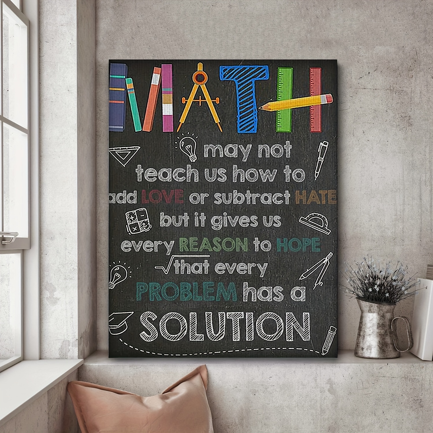 Back School Gift Math May Teach Us Add Love Subtract Hate - Temu United ...