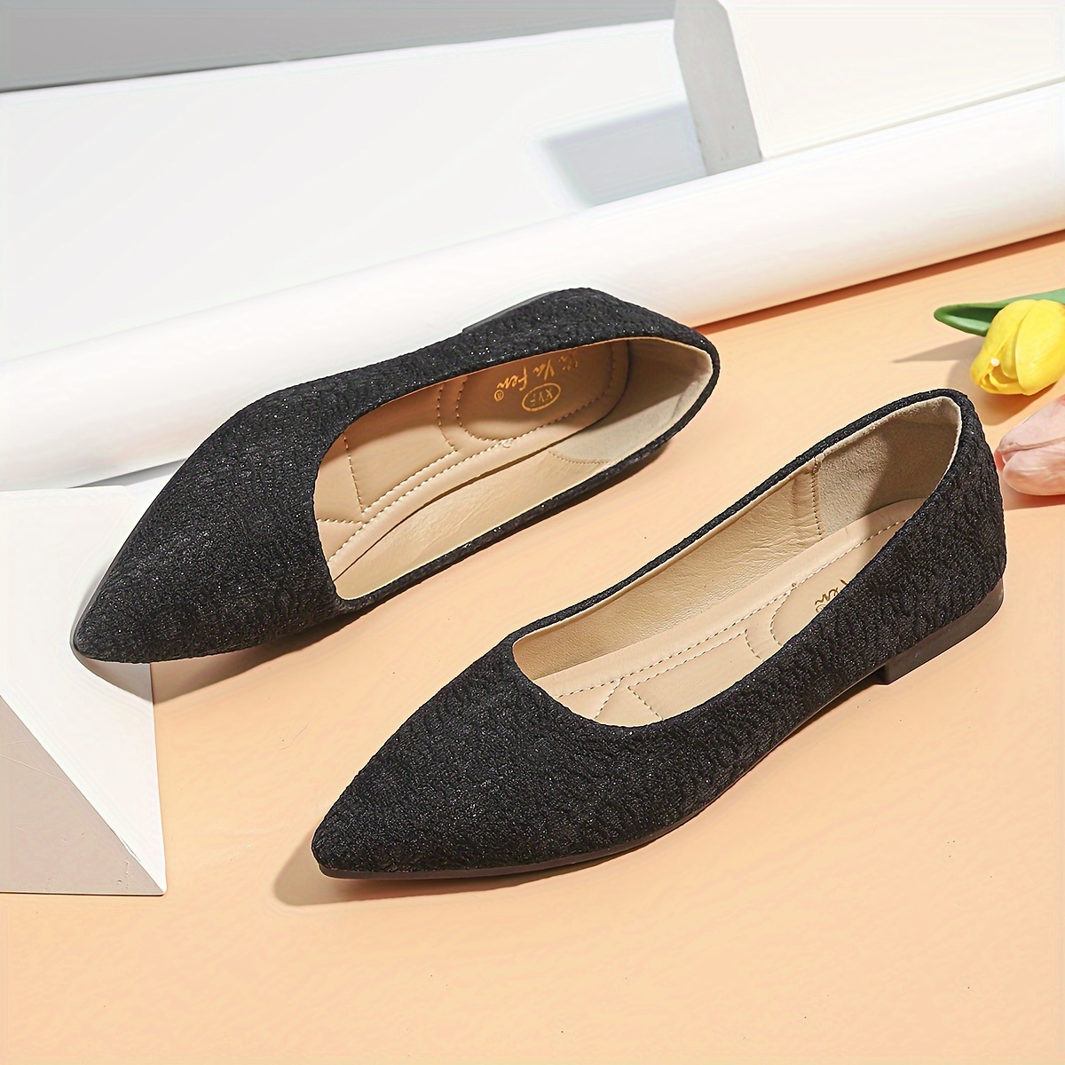 Womens Elegant Flat Shoes Pointed Toe Soft Sole Shoes Match - Temu ...