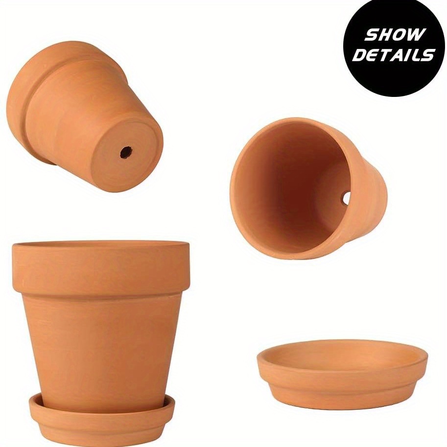 36pcs Terracotta Pots Small Mini Clay Pots With Drainage Holes Flower ...