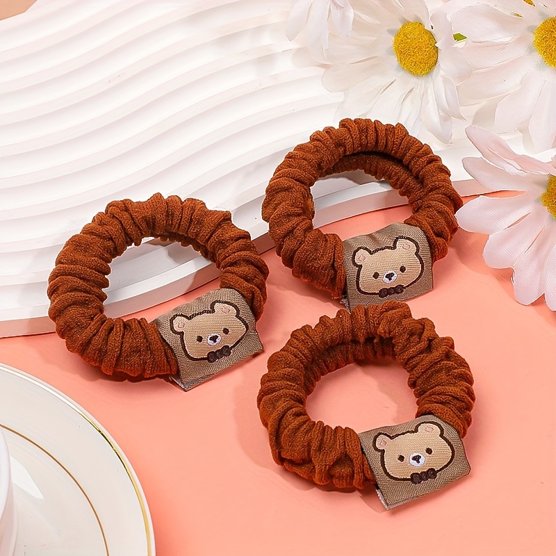New Little Bear Elastic Hair Ties Hair Accessories Girls - Temu Australia