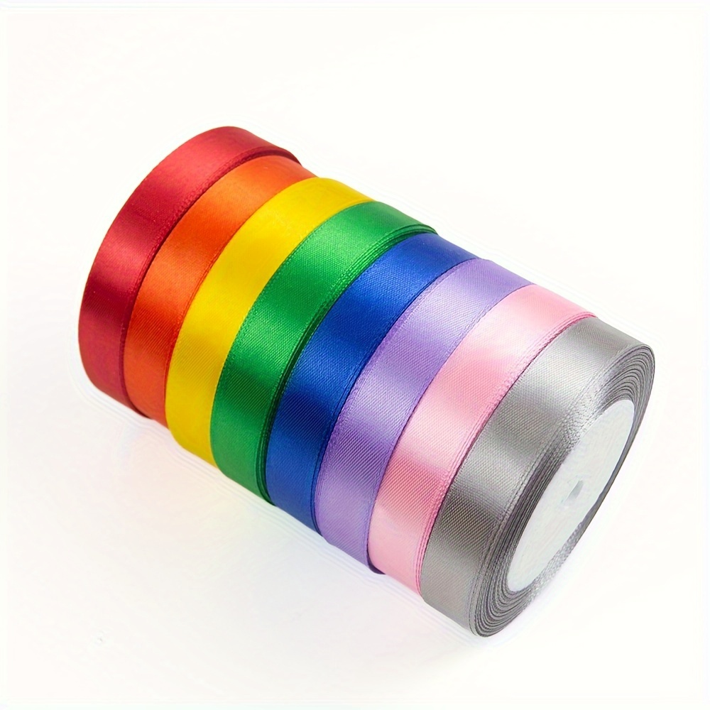8 Colors Satin Ribbon Set Good Gifts flower Wrapping Party - Temu United