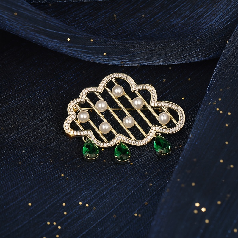 High end Rhinestone Lapel Pin Cloud Shaped Badge For Women - Temu Ireland
