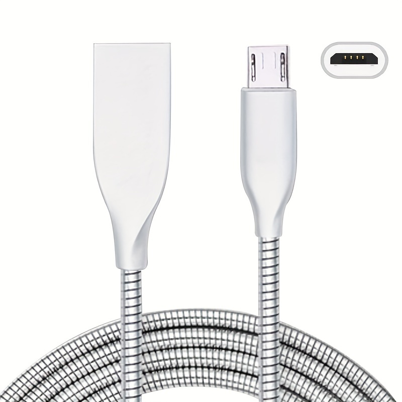 Steel Tube Micro Data Cable Universal Data Cable Power Bank - Temu New ...