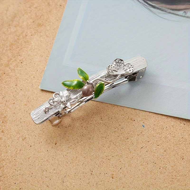 Exquisite Leaf Hair Clips Set Elegant Metal Spring Hairpins - Temu ...