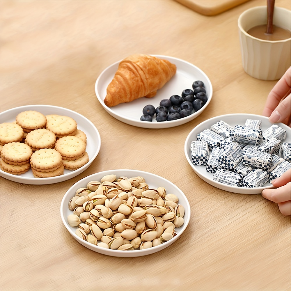 Plates Set Round Serving Tray Garbage Dish Spit Bone Dish - Temu