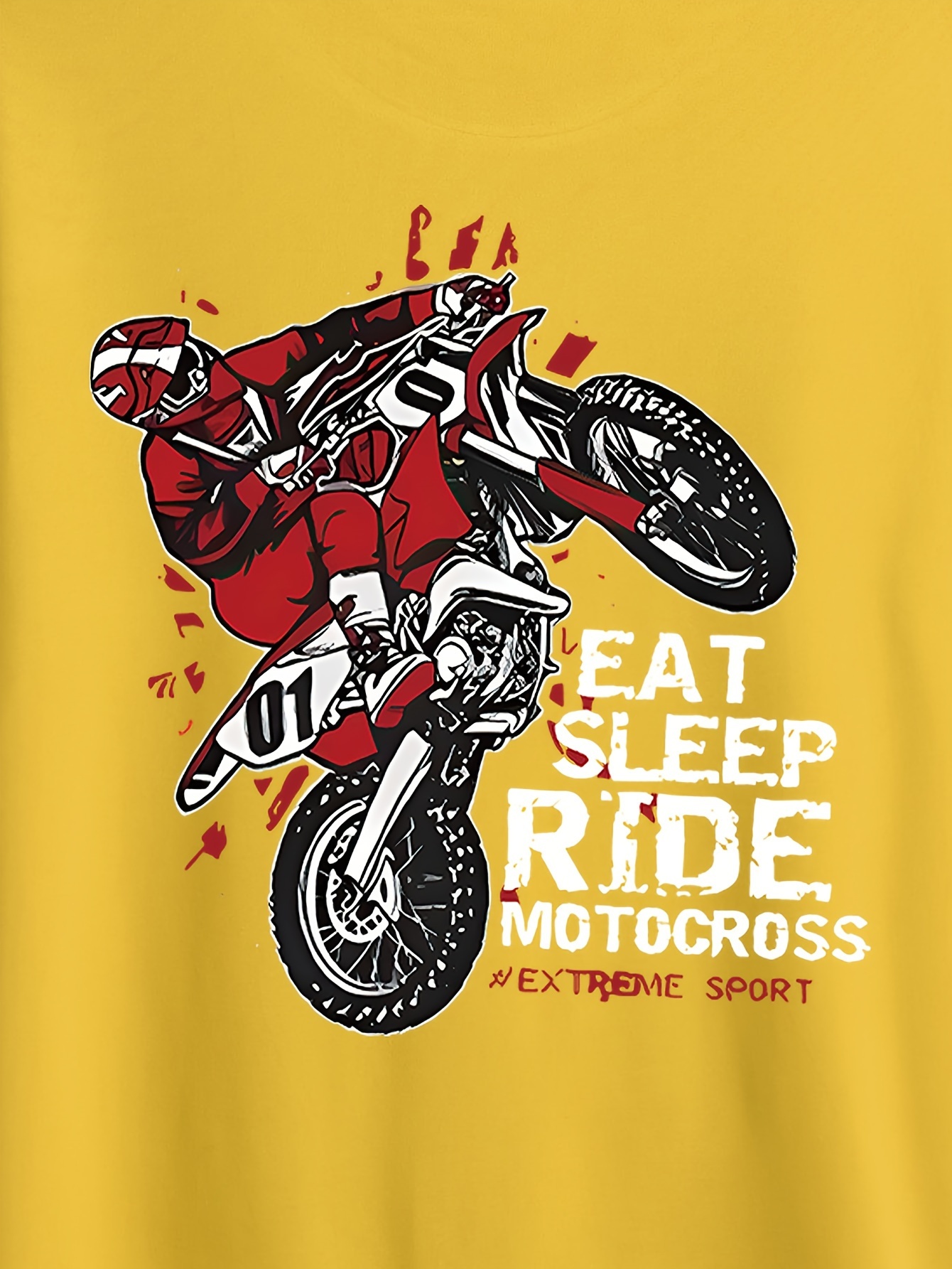 Eat Sleep Ride Motorcycle Rider Graphic Print Trendy Outfits - Temu ...
