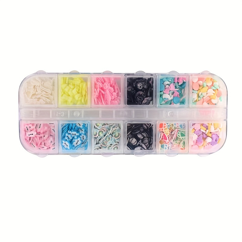 Mixed Color Fruit Nail Art Stickers Flower shaped Clay - Temu United ...