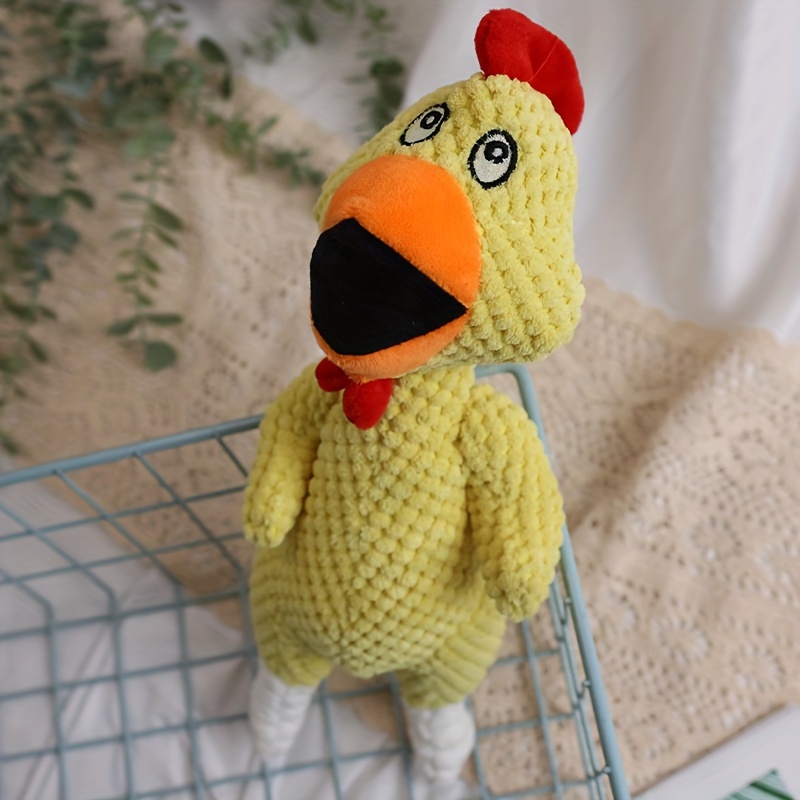 Chicken Design Pet Grinding Teeth Squeaky Plush Toy Durable - Temu ...