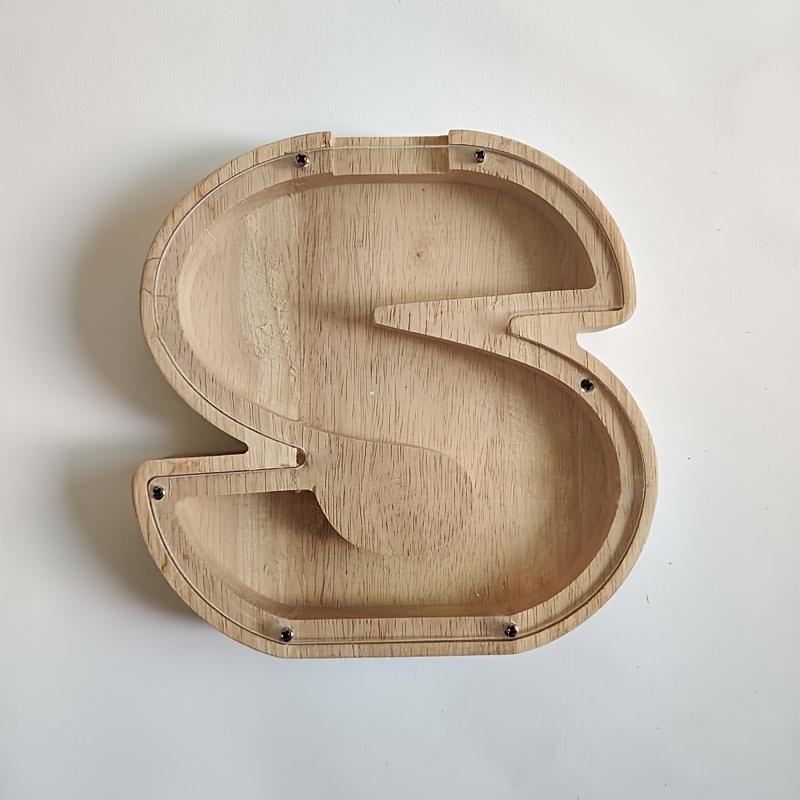 1pc Houten Spaarpot Creatieve 26 Letters DIY opslagpot - Temu Belgium