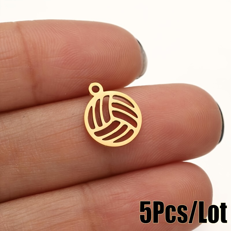Small Circle Round Volleyball Pendant Charms For Women Men - Temu ...