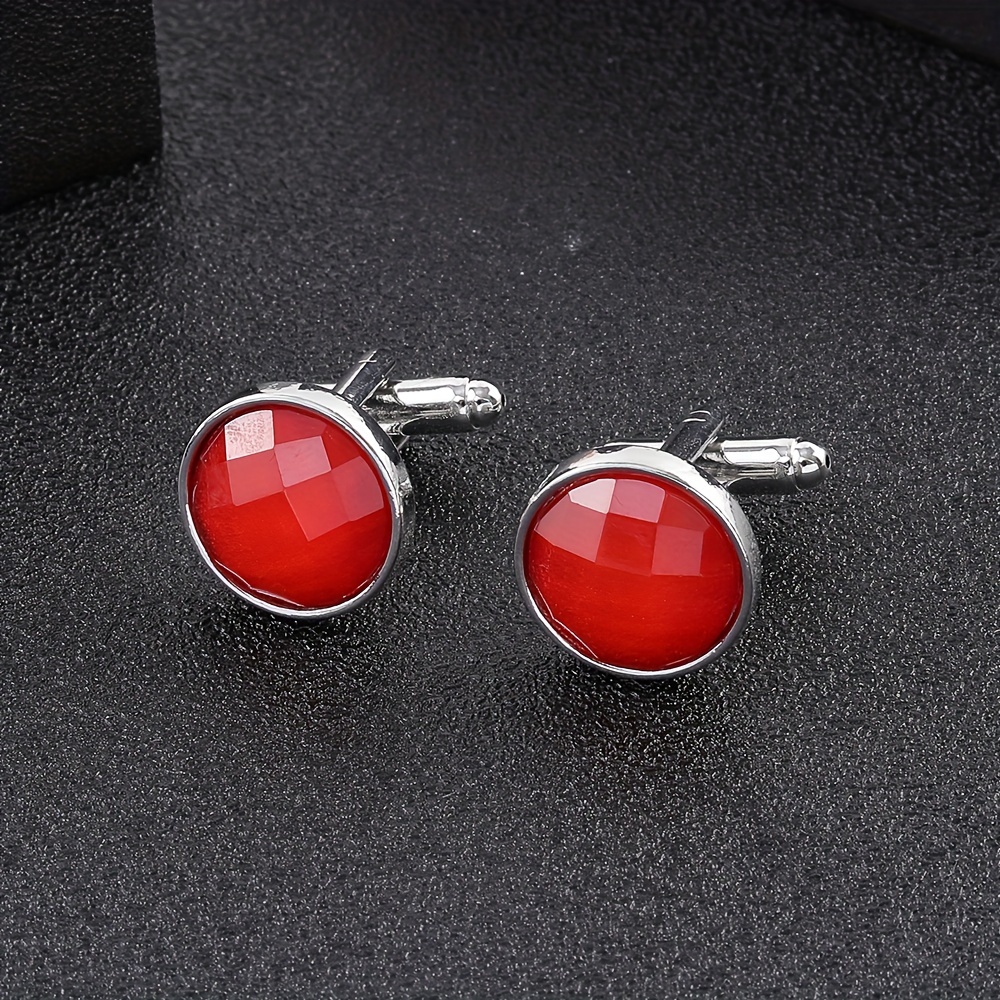Minimalist Faux Gemstone Cufflinks Men Trendy Shirt Sleeve - Temu ...