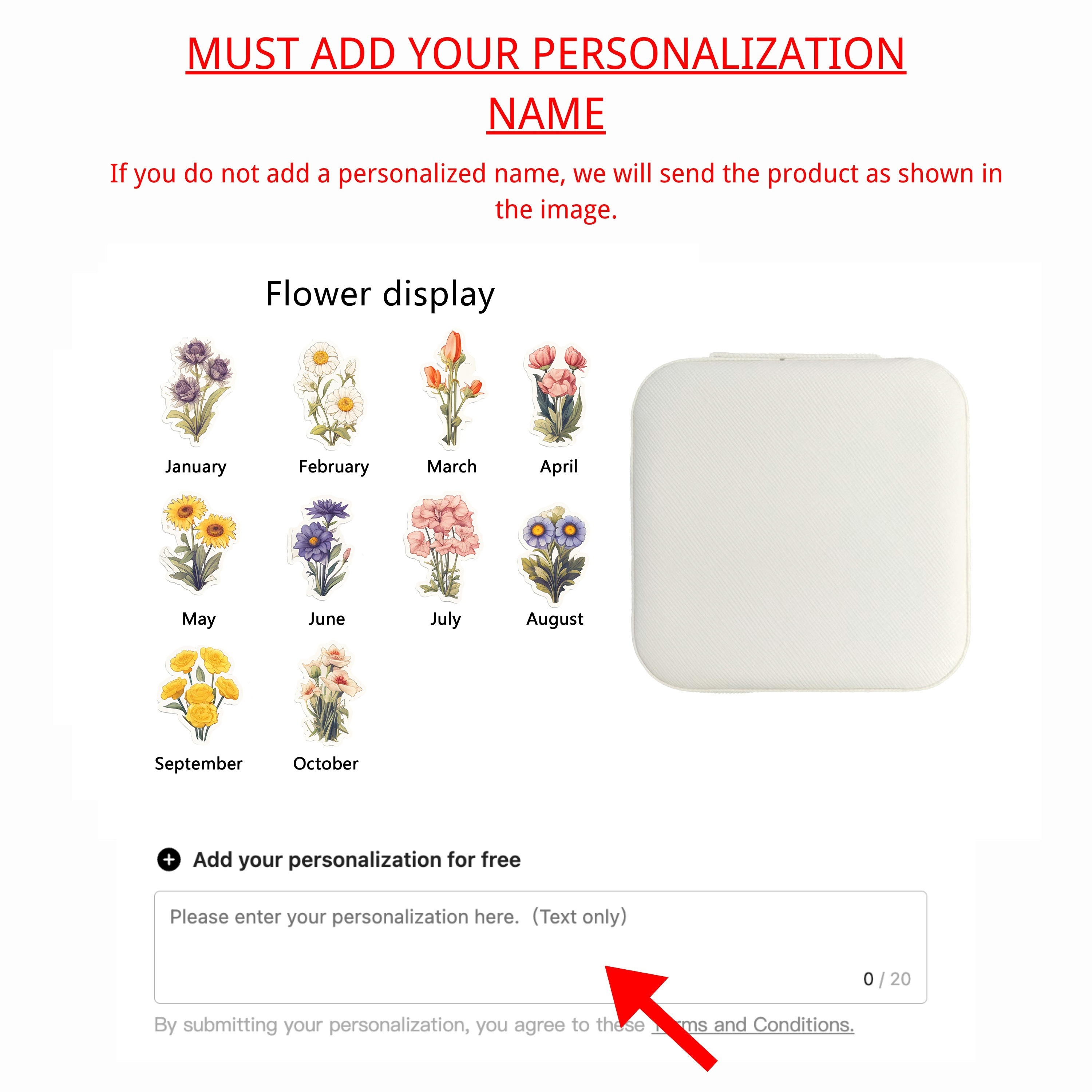 Mini Flower Pattern Square Jewelry Box Zipper Diy Design - Temu United ...