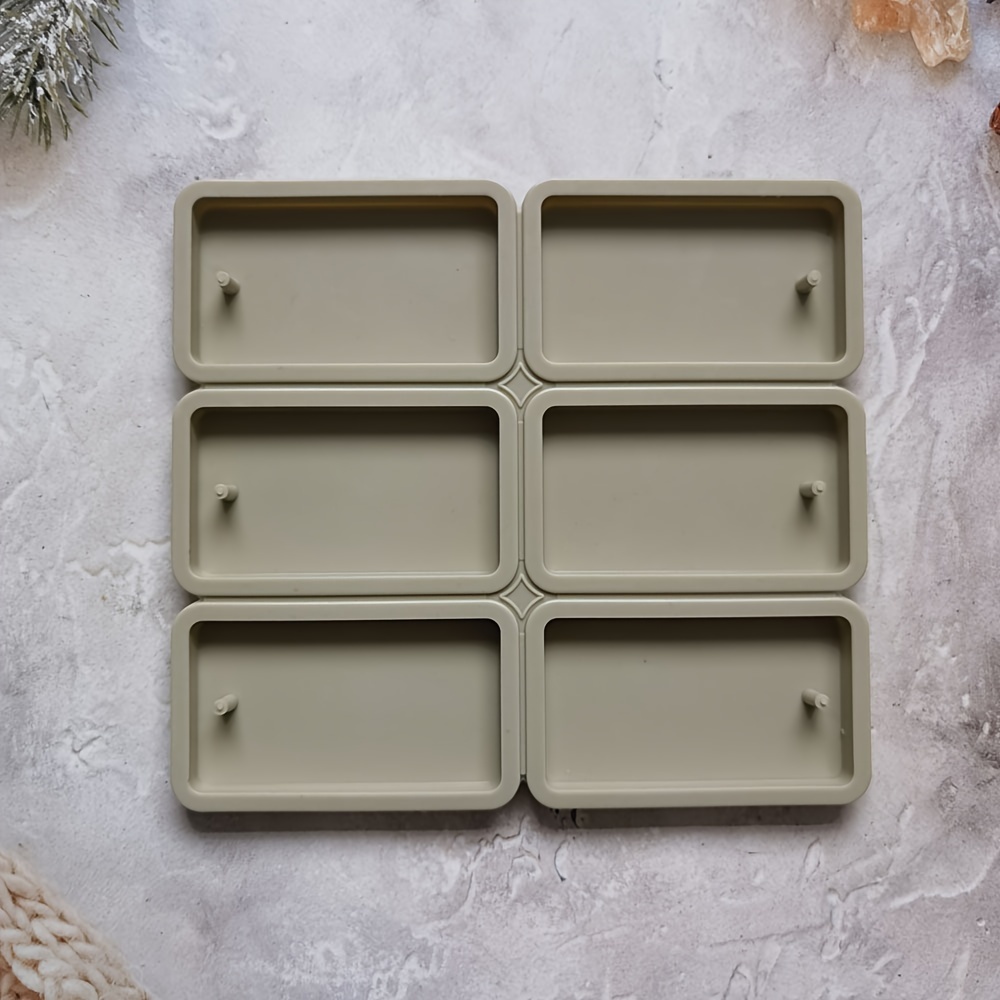 1pc 6-hole Rectangular Silicone Mold, Diy Aromatherapy Candle Mold, Handicraft Making Soap Mold ...