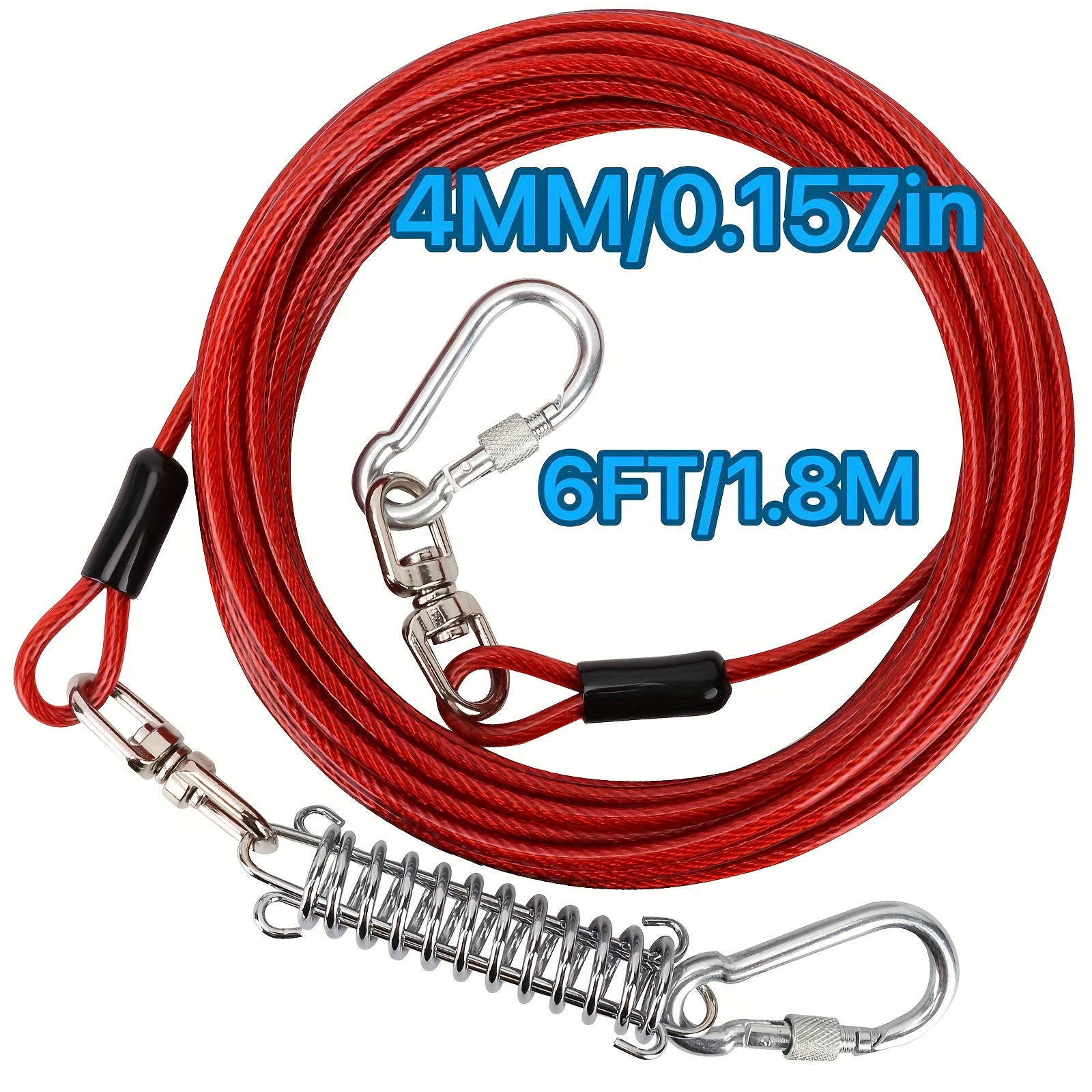 Pet Tie Cable Dogs Dog Tie Cable Dog Runner Cable Swivel - Temu Norway