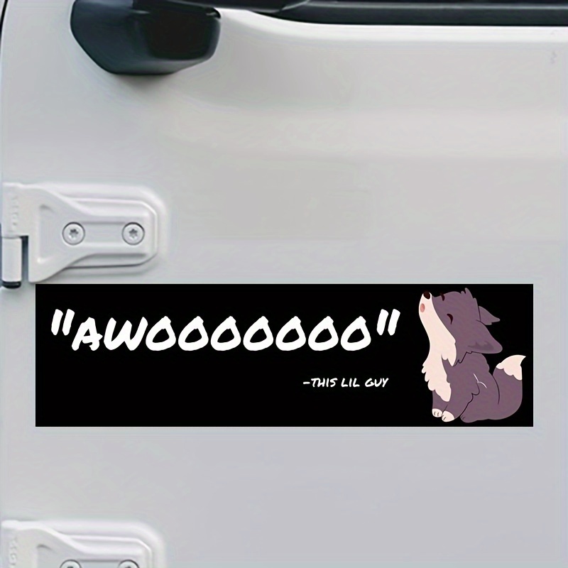 Awooo Lil Guy Cute Baby Wolf Car Stickers Exterior - Temu Canada