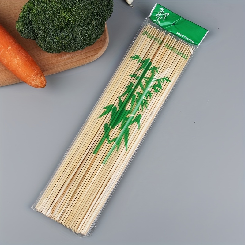 100pcs Disposable Bamboo Sticks Barbecue Sticks String Sticks 15cm 2 ...