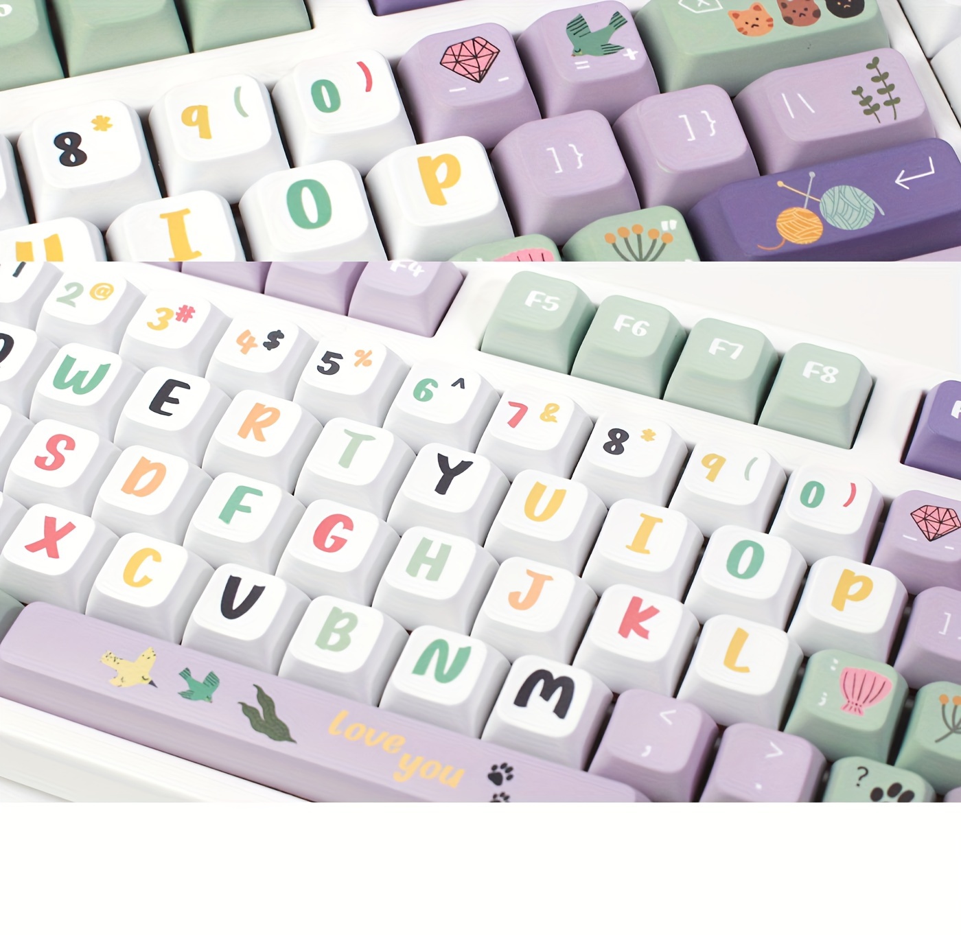 Pbt 키캡 124개 중방의 꿈 Xda 프로필 높이 반 다섯면染色 레전드 커스텀 키캡 세트 게임용 기계식 키 Temu
