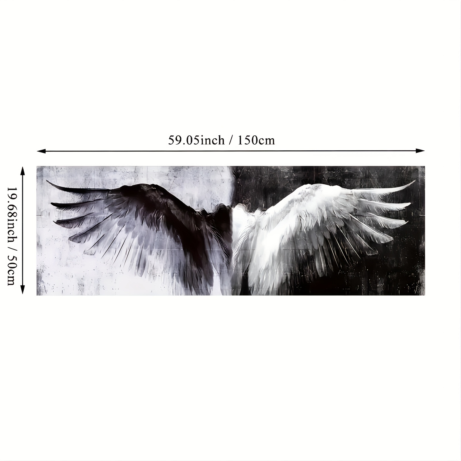 Black White Angel Wings Canvas Art Posters Prints Modern - Temu Australia