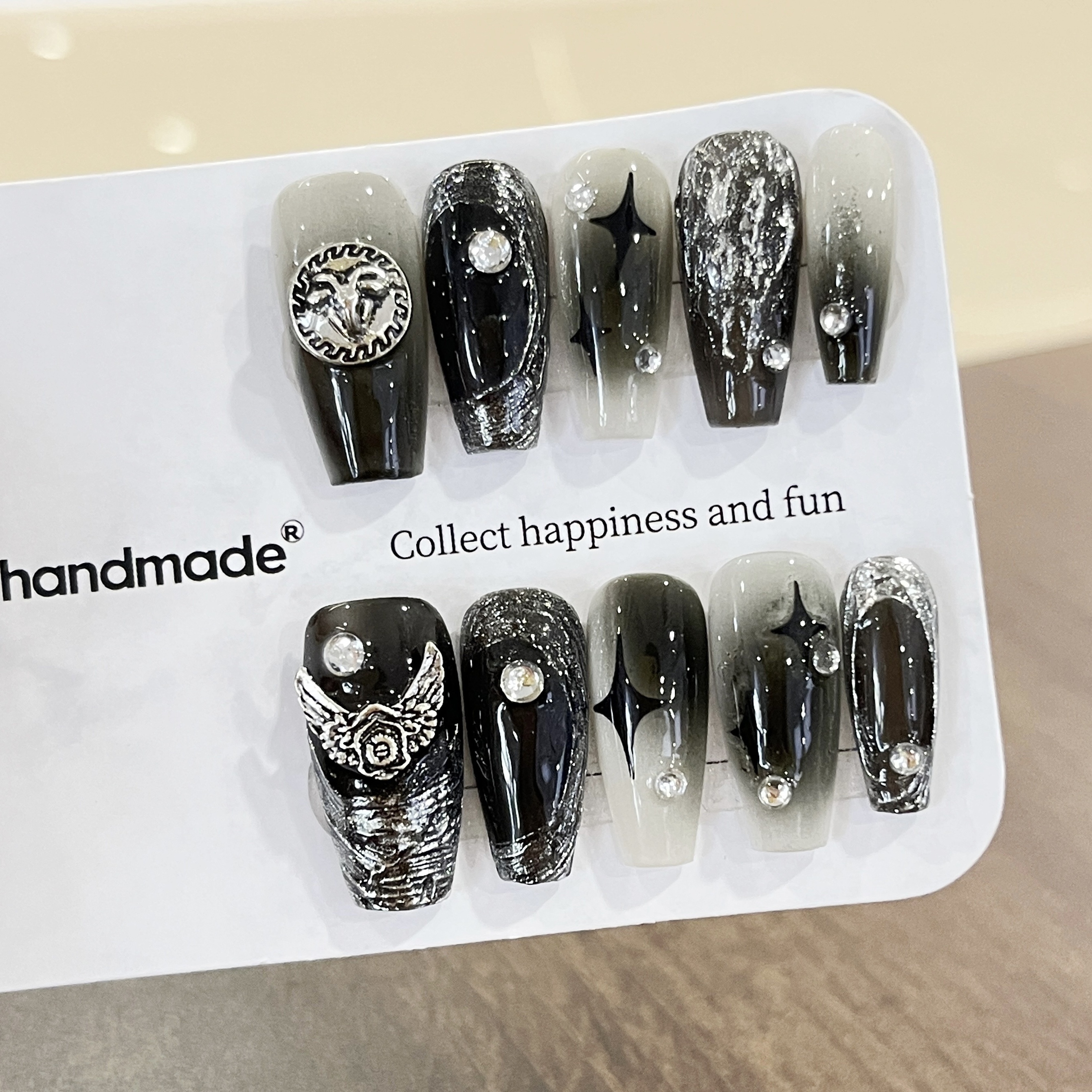 Luxury Handmade Press Nails Gloss Gradient Nail - Temu Australia