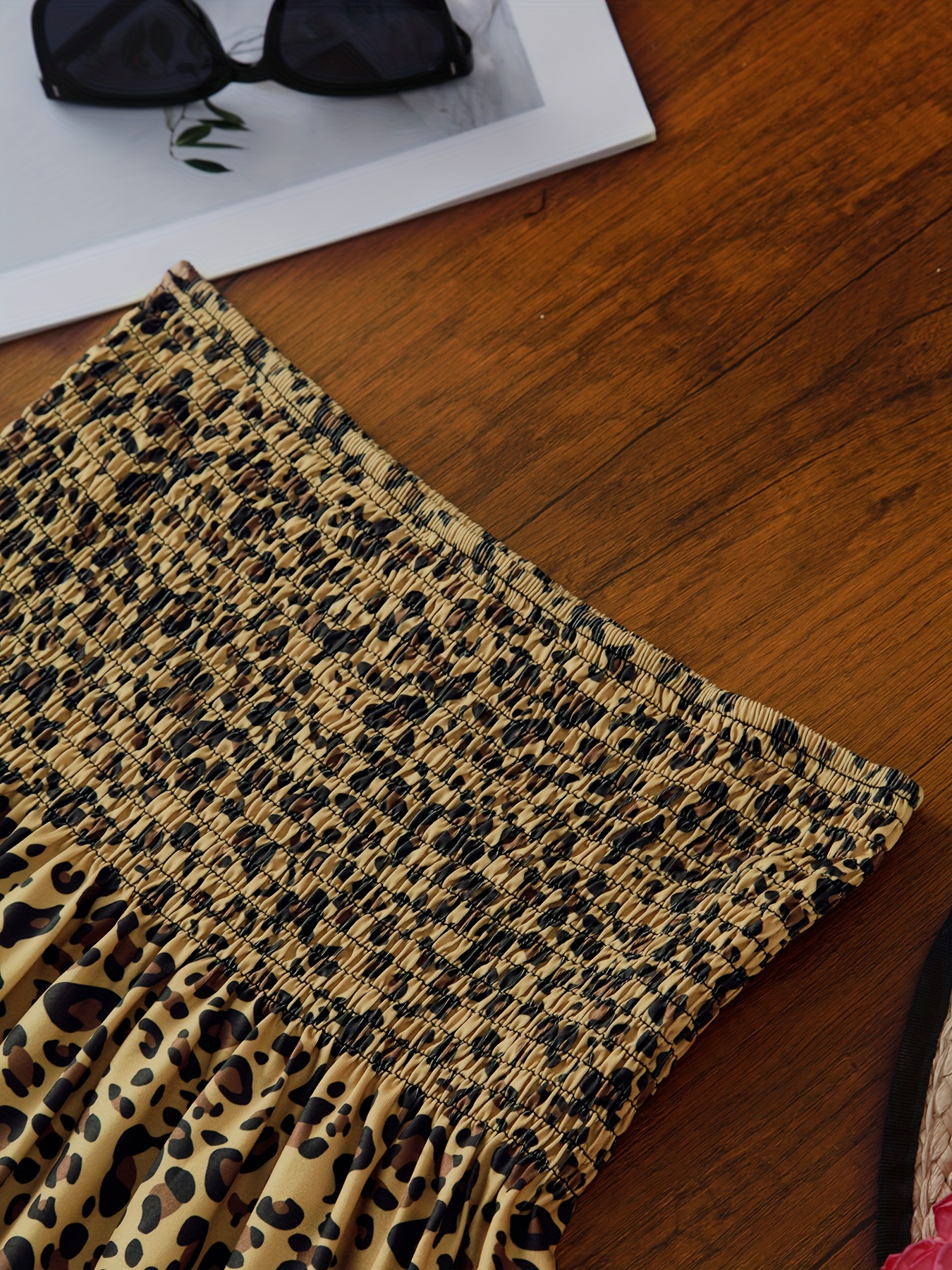 Leopard Print Tube Top Casual Backless Women's - Temu