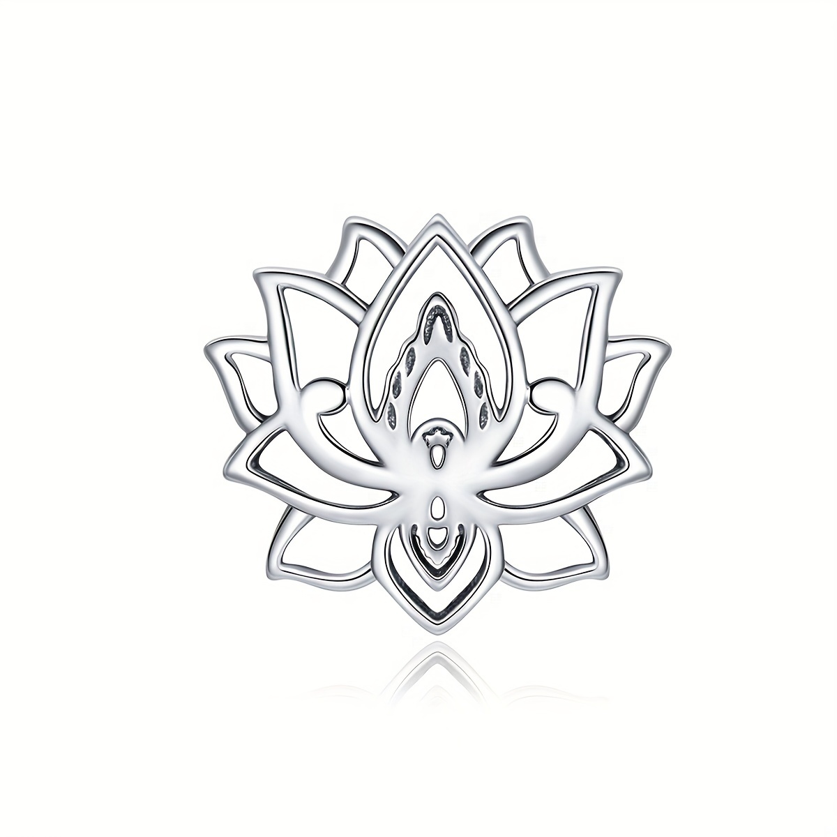 S925 Sterling Silver Blooming Lotus Beads Diy Charms Beads - Temu Ireland