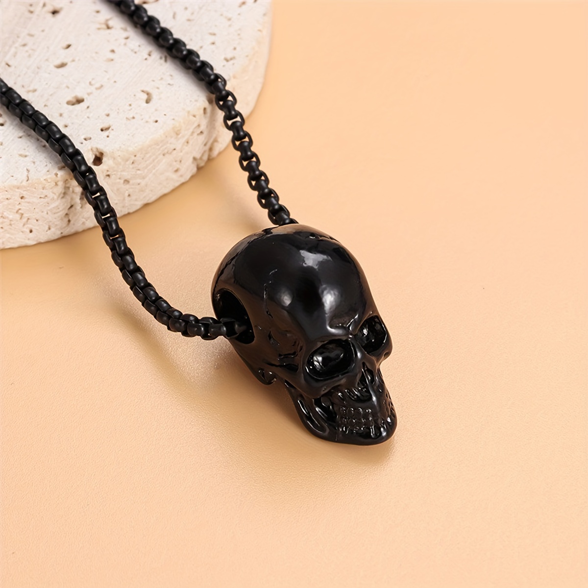 3 Color Halloween Personality Skull Pendant Necklace Hip Hop - Temu ...