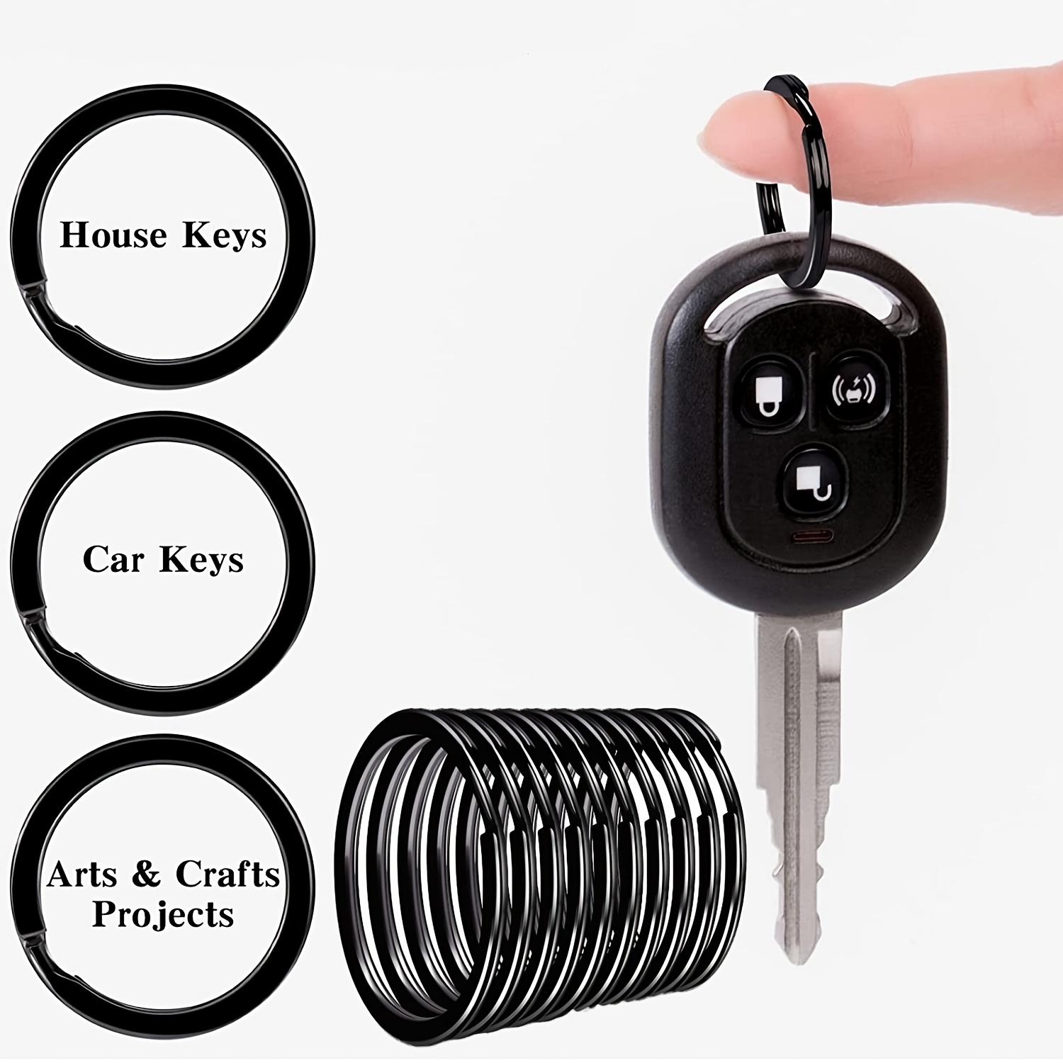 Bag Metal Flat Split Key Chains Rings For Home Car Keys - Temu Canada
