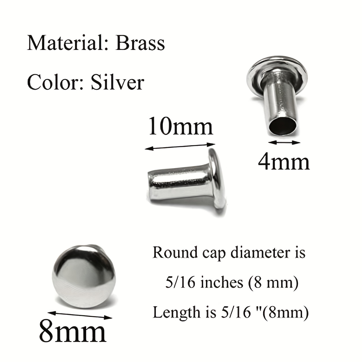 Double Head Quick Rivet Round Head Decorative Rivet Diy - Temu New Zealand