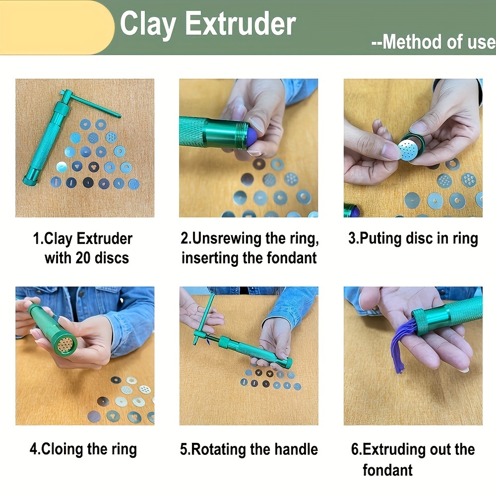 1pc Stainless Steel Clay Tool Extruder Sugar Paste Extruder Cake ...