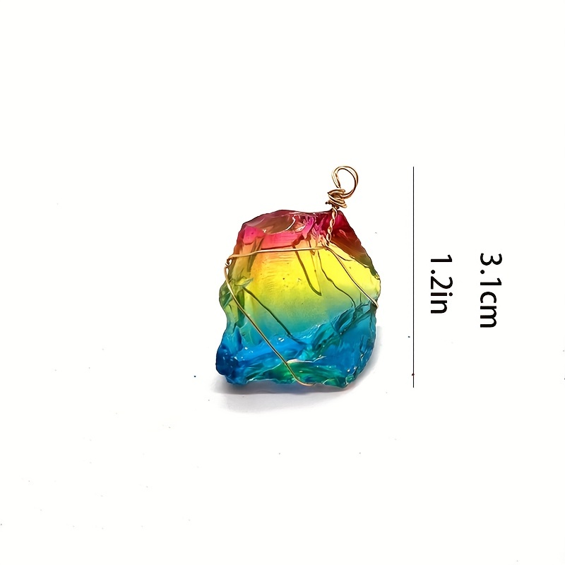 Reiki healing geometric rainbow pendant necklace store