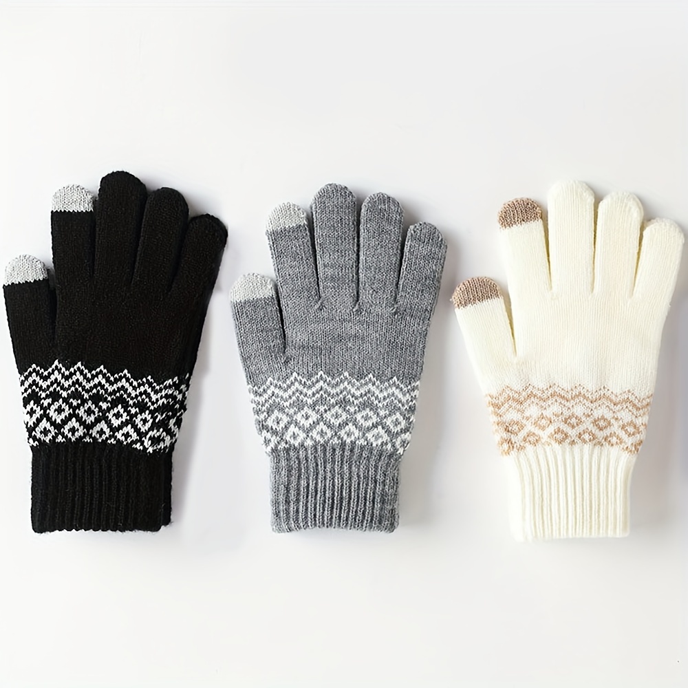 2 Pair Unisex Autumn Winter Protect Cold Keep Warm Touch Screen ...