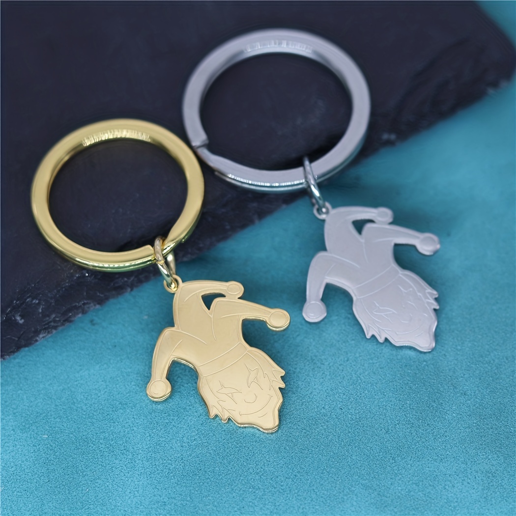 gothic pendant stainless steel keychain for men women punk key chains ...