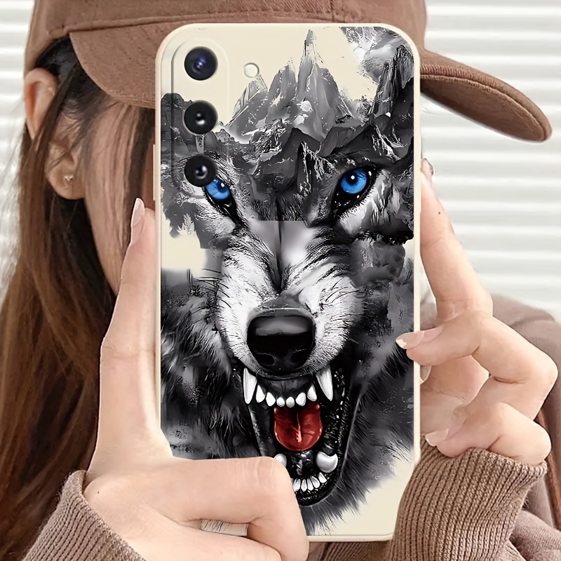 Funda Teléfono Samsung Patrón Avanzado Cabeza Lobo Adecuada - Temu Mexico
