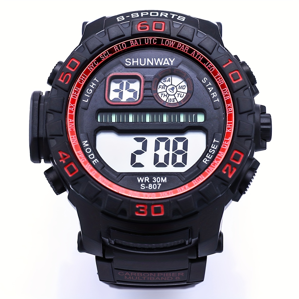 Fashion Outdoor Sports Wrist Watch For Men Multifunction Luminous ...