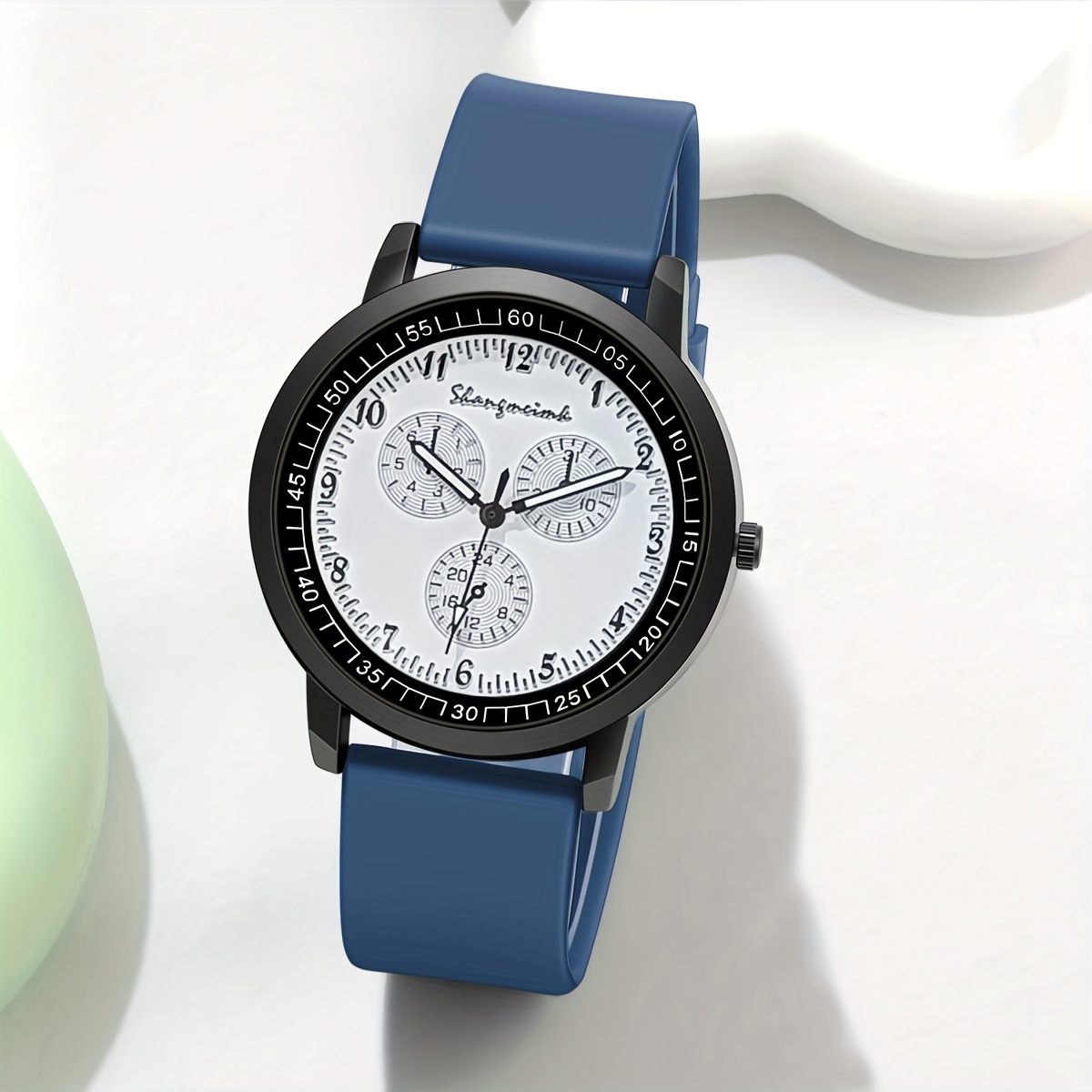 Casual Round Pointer Quartz Watch Sports Fashion Analog - Temu United ...