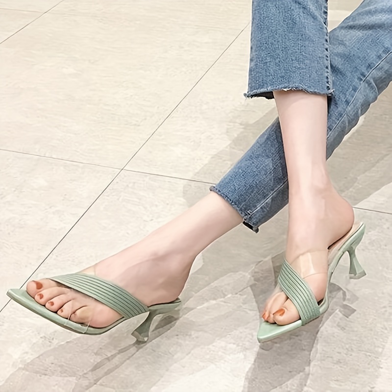 Sandales À Talons Aiguilles Femmes Talons À Enfiler À Bout - Temu France