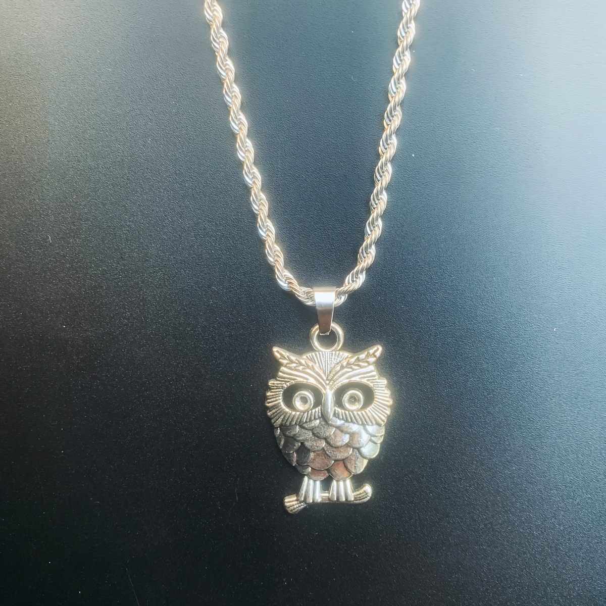 1pc Coole Ketting Touw Kunstleer Ketting Uil Schedel Holle - Temu ...