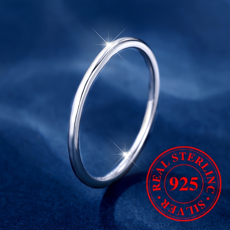 925 Sterling Silver Band Ring Suitable Men Women Engagement/ - Temu ...
