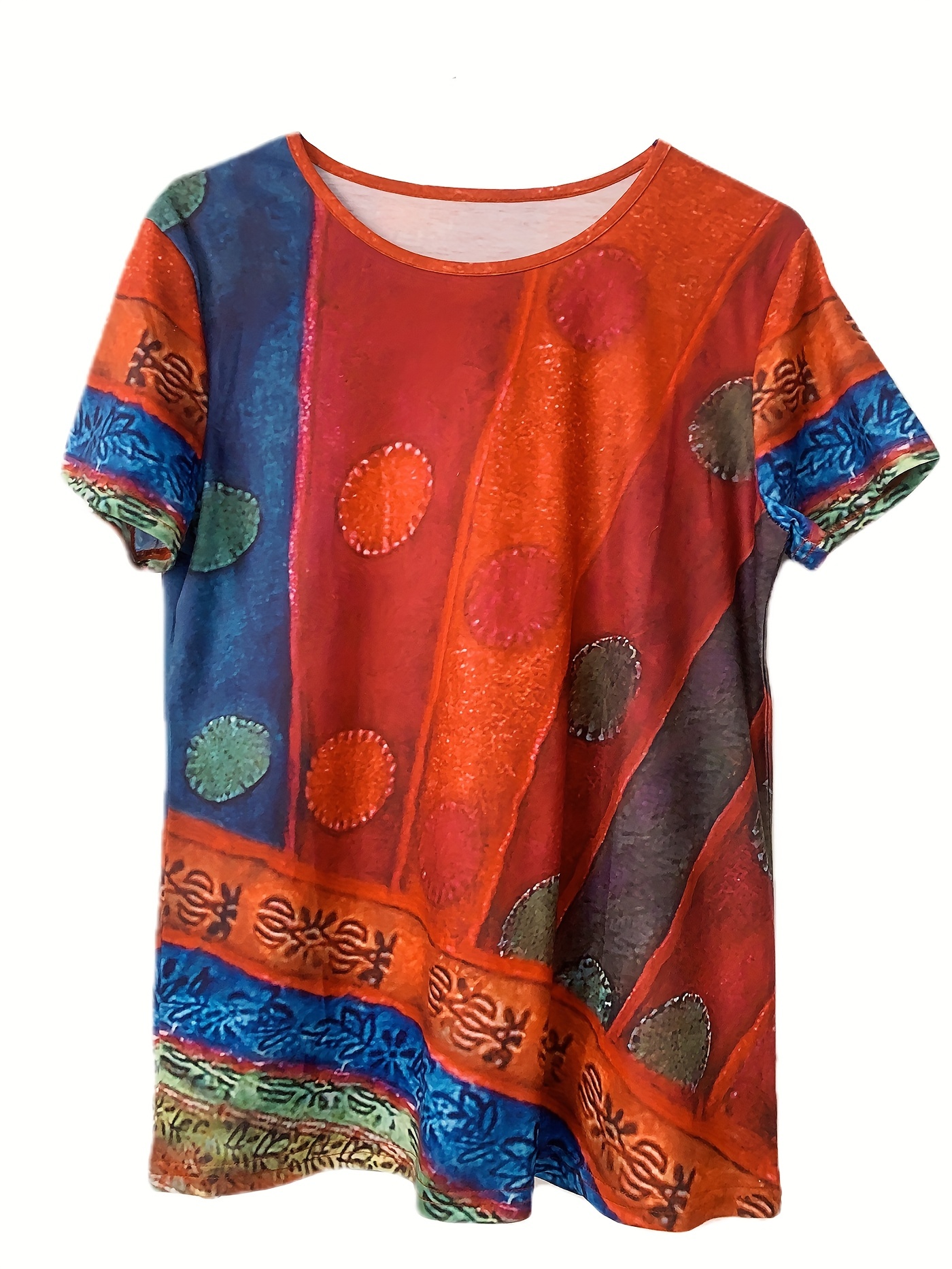 Graphic Print T-shirt, Short Sleeve Crew Neck Casual Top For Summer ...