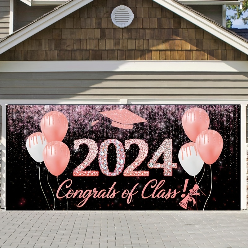 1 Stück 400 X 180 Graduierung Garage Schwarz Rosa Ballon - Temu Germany