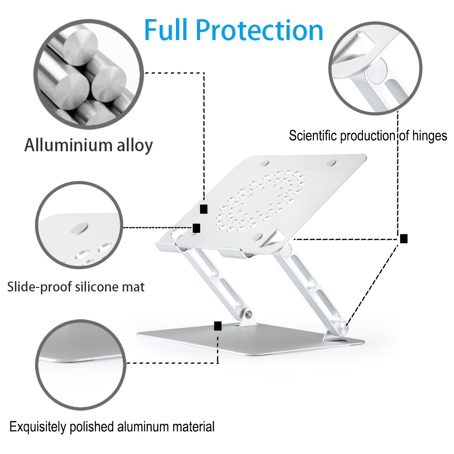 Laptop Stand Foldable Notebook Computer Riser Ergonomic - Temu