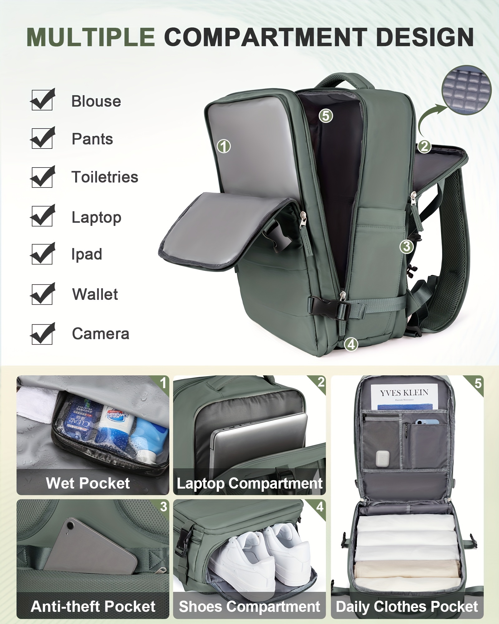 Simple Fashionable Travel Backpack Trendy Large Capacity - Temu Australia