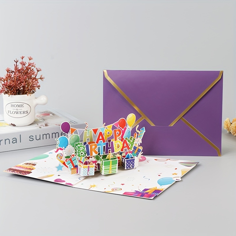 3d Three-dimensional Greeting Card Birthday Greeting Card Diy Birthday ...